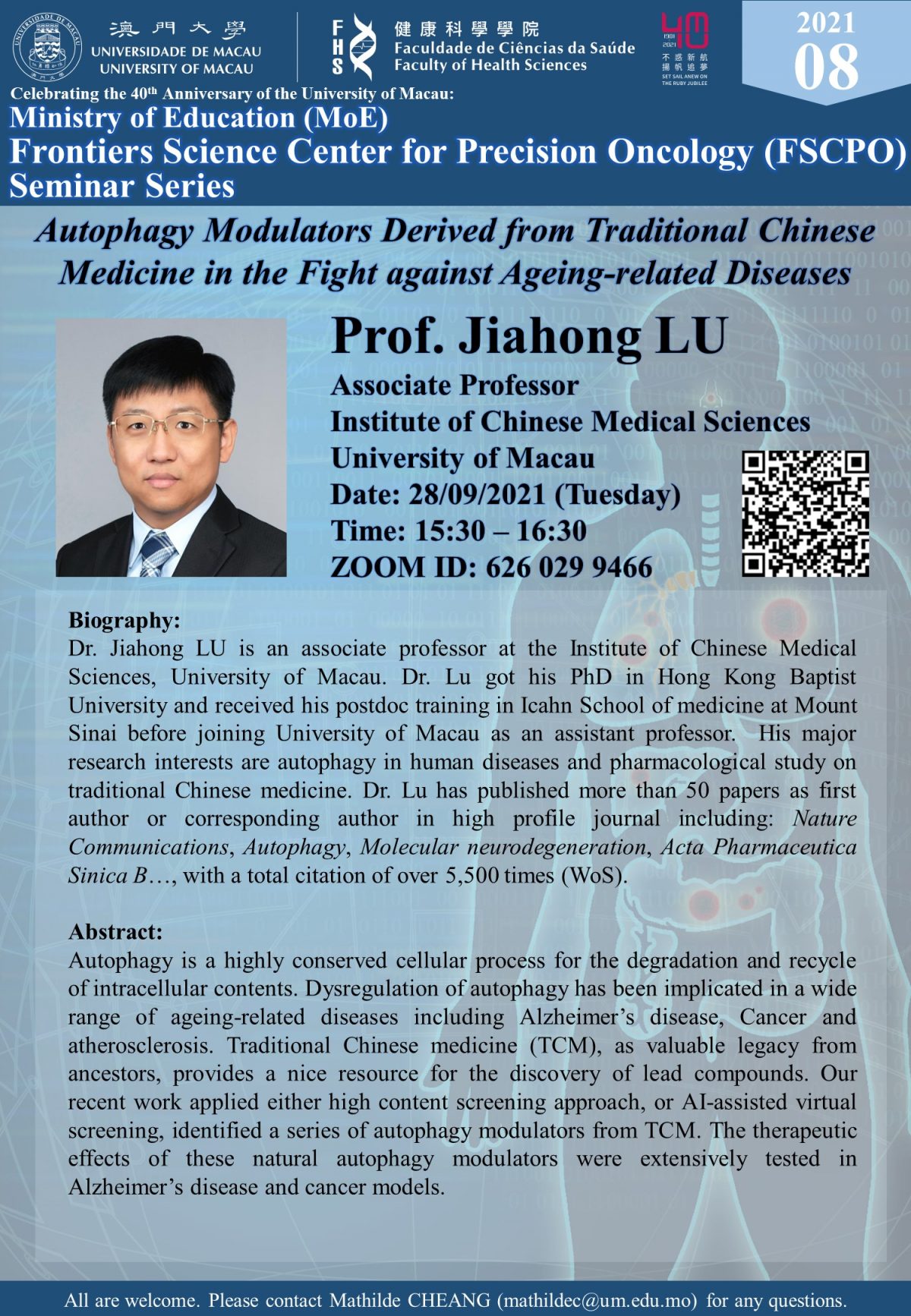 Seminar Series - Faculty of Health Sciences (FHS)