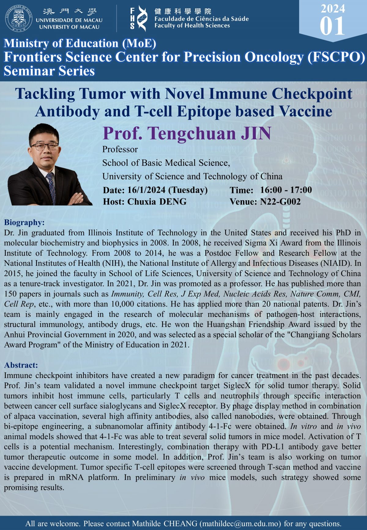 Ministry of Education Frontiers Science Center for Precision Oncology ...